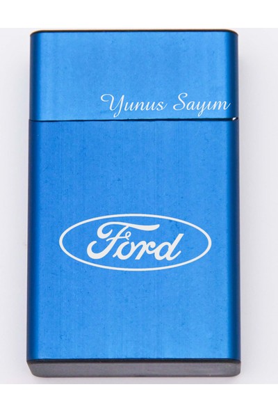Ada Lazer Kişiye Özel Ford Logolu Metal Sigara Kutusu Ada Lazer Kişiye Özel Ford Logolu Metal Sigara Kutusu