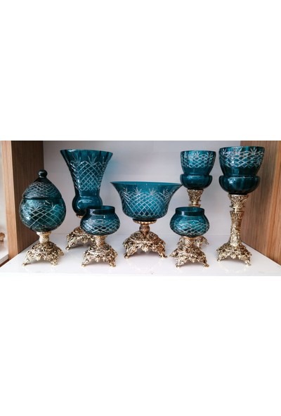 Kılıç Home 7 Parca Kiristal Salon Aksesuar Seti Kılıç Home 7 Parca Kiristal Salon Aksesuar Seti