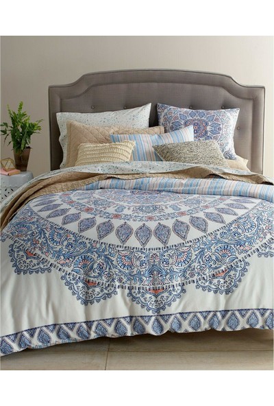 Martha Stewart Mandala Desenli 2 Parça Çift Taraflı Yorgan Seti (229X229) Martha Stewart Mandala Desenli 2 Parça Çift Taraflı Yorgan Seti (229X229)