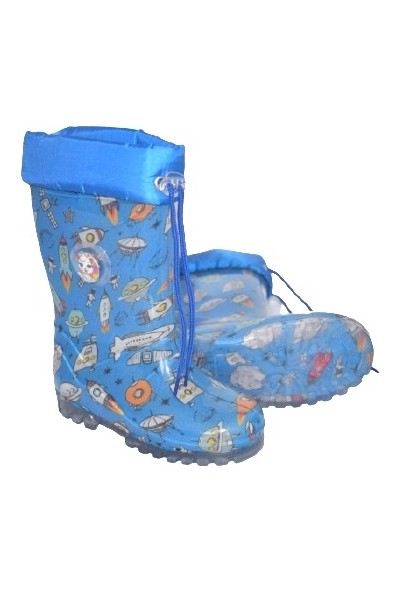 Shoemix Çocuk Kürklü Yağmur Botu