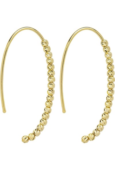 Myra Gold 14 Ayar Altın Dorika Toplu Oval Küpe Myra Gold 14 Ayar Altın Dorika Toplu Oval Küpe