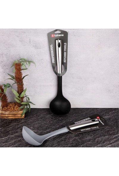 Tohana Metal Saplı Silikon Kepçe Tohana Metal Saplı Silikon Kepçe