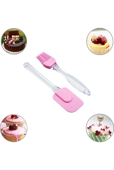 Ucuzal Silikon Yumurta Fırçası ve Spatula 2'li Set Ucuzal Silikon Yumurta Fırçası ve Spatula 2'li Set