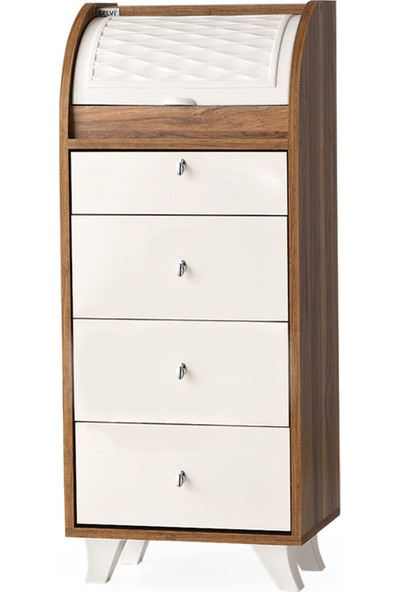 Araf Mobilya Tuna Desensiz Ekmeklik Beyaz-Ceviz