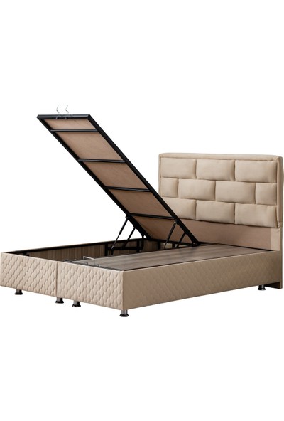 Setay Diego Çift Kişilik Baza Başlık Seti Bej