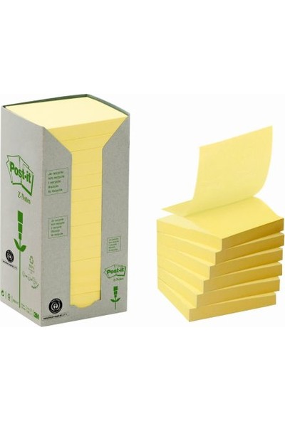 3M Dönüştürülmüş Yapışkan Notlar Kanarya Sarısı 76 x 127 mm 16'lı 3M Dönüştürülmüş Yapışkan Notlar Kanarya Sarısı 76 x 127 mm 16'lı