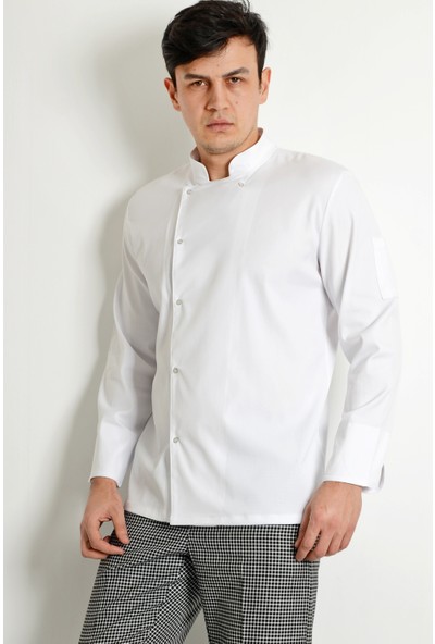 Moda Canel Likralı Gabardin Kumaş Şef & Aşçı Ceketi