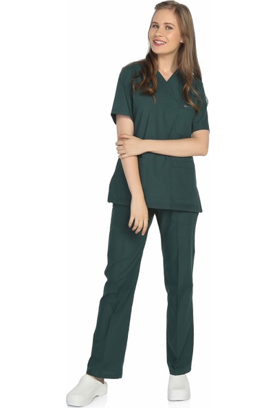 TıpMod Avcı Yeşili Terikoton Doktor / Hemşire Forması Nöbet Takımı TıpMod Avcı Yeşili Terikoton Doktor / Hemşire Forması Nöbet Takımı