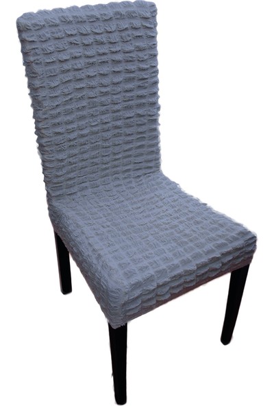 Zambak Home Bürümcük Sandalye Kılıfı Gri