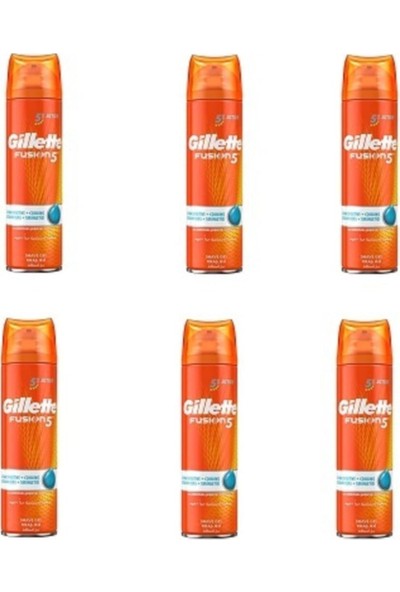 Gillette Fusion5 Ultra Hassas + Serinletici Tıraş Jeli 200 ml x 6'lı Paket