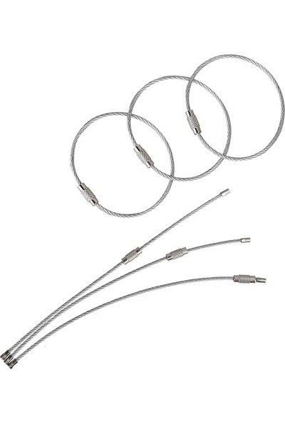 Kdot Üçlü Set 2mm Paslanmaz Çelik Outdoor Vidalı Askı Teli 15CM Kdot Üçlü Set 2mm Paslanmaz Çelik Outdoor Vidalı Askı Teli 15CM