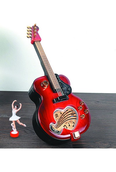 Nil Hediye Nostaljik Gitar Görünümlü Balerinli Müzik Kutusu Nil Hediye Nostaljik Gitar Görünümlü Balerinli Müzik Kutusu