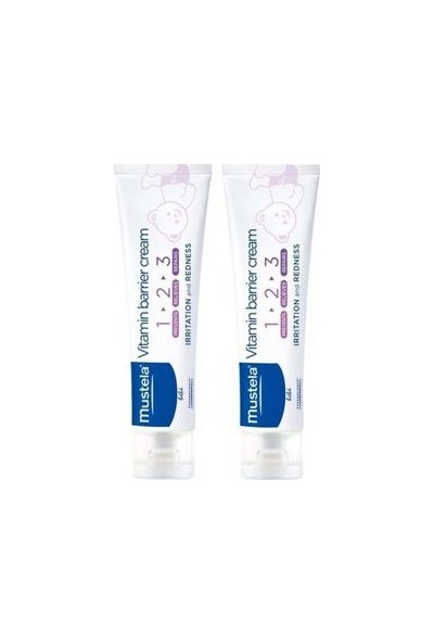 Mustela 2 Adet Mustela Vitamin Barrier 1-2-3 Cream 100ML Mustela 2 Adet Mustela Vitamin Barrier 1-2-3 Cream 100ML