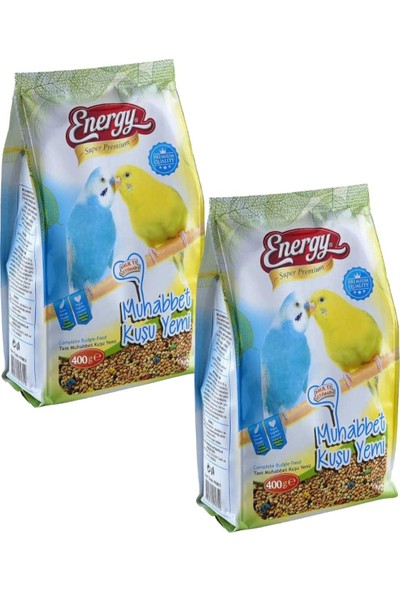 Energy Super Premium Muhabbet Kuşu YEMI-400 Gram-2 Adet Energy Super Premium Muhabbet Kuşu YEMI-400 Gram-2 Adet
