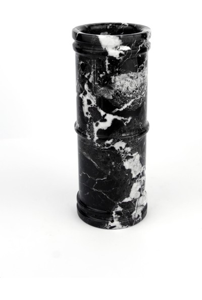 Nmsg Doğal Mermer Siyah Vazo