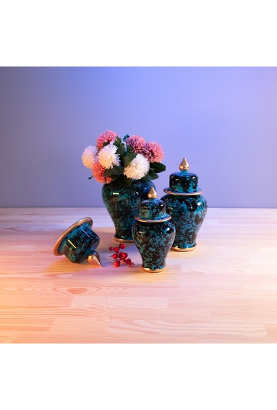 Decorandmore Şah Küp Ebruli Decorandmore Şah Küp Ebruli