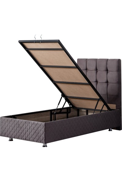 Setay Duke Tek Kişilik Baza Başlık Seti, Antrasit Gri