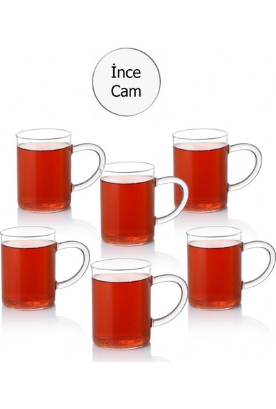 Queen's Kitchen Borasilikat Ateşe Dayanıklı 6 Adet Kupa Bardak Queen's Kitchen Borasilikat Ateşe Dayanıklı 6 Adet Kupa Bardak