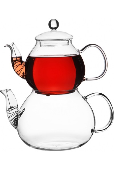 Queen's Kitchen Borasilikat Cam Büyük Çaydanlık Takımı