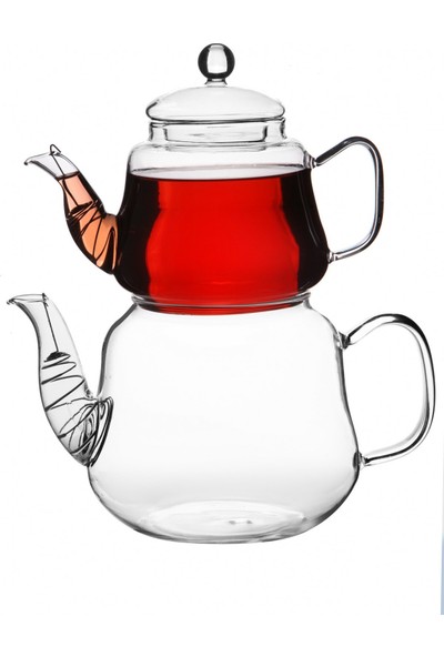 Queen's Kitchen Borasilikat Cam Büyük Çaydanlık Takımı