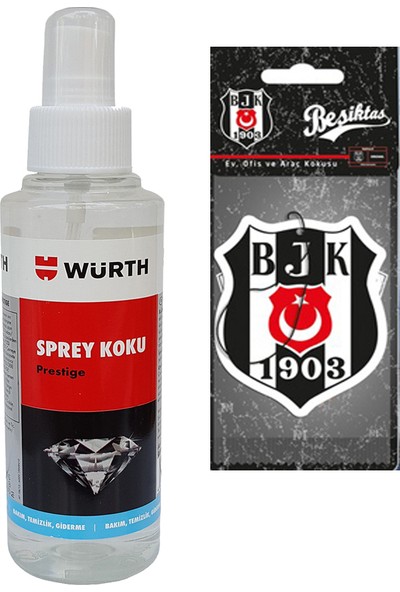 Würth Prestige Sprey Araç Kokusu + Lisanslı Beşiktaş Kokusu Würth Prestige Sprey Araç Kokusu + Lisanslı Beşiktaş Kokusu