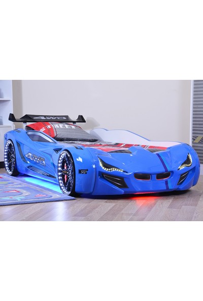 Setay Mercedes Full Ledli Arabalı Yatak, Mavi