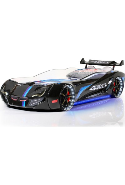 Setay Mercedes Full Ledli Arabalı Yatak, Siyah