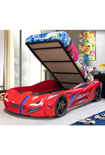 Setay Mercedes Standart Bazalı Arabalı Yatak, Kırmızı