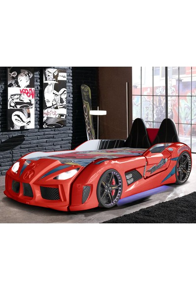 Setay Audi Kapıları Açılabilen Full Ledli Koltuklu Arabalı Yatak,kırmızı Setay Audi Kapıları Açılabilen Full Ledli Koltuklu Arabalı Yatak,kırmızı