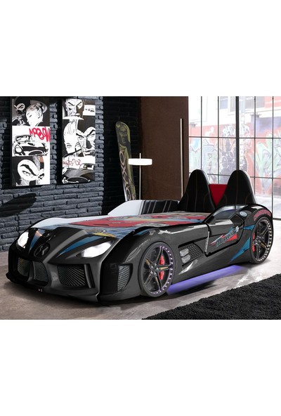 Setay Audi Kapıları Açılabilen Full Ledli Koltuklu Arabalı Yatak,siyah Setay Audi Kapıları Açılabilen Full Ledli Koltuklu Arabalı Yatak,siyah