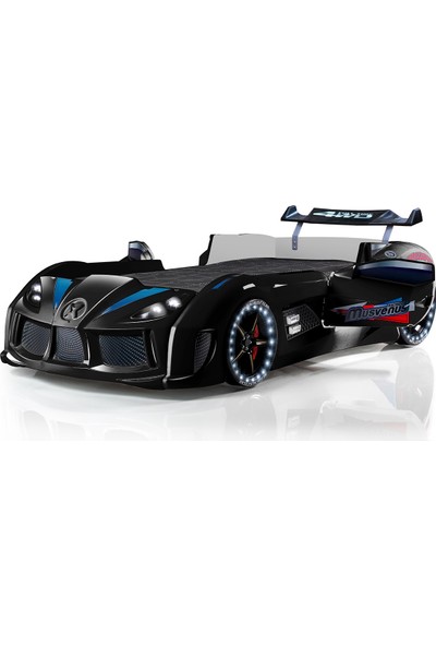 Setay Audi Kapıları Açılabilen Full Ledli Arabalı Yatak,siyah Setay Audi Kapıları Açılabilen Full Ledli Arabalı Yatak,siyah