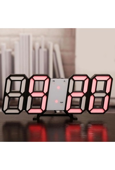 Netavantaj 3D LED Dijital Alarm ve Termometre Takvim Masa Duvar Saati Netavantaj 3D LED Dijital Alarm ve Termometre Takvim Masa Duvar Saati