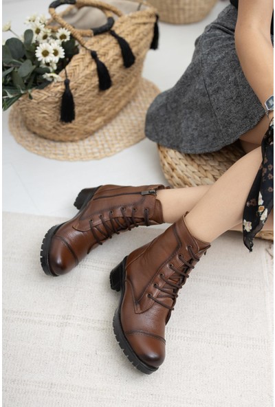 Tarçın Deri Kadın Deri Bot TRC46-1610