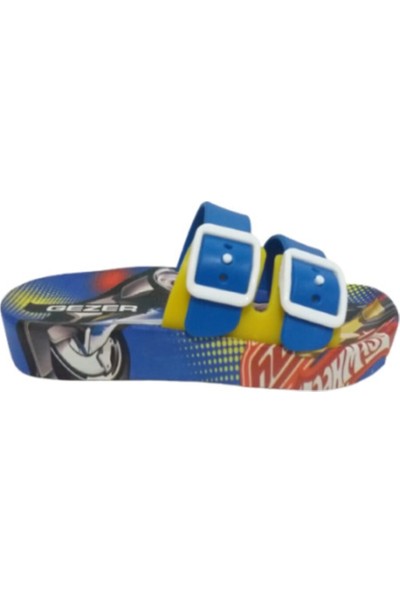 Gezer Erkek Çocuk Arabalı Havuz Deniz Plaj Terliği Mavi - 12327