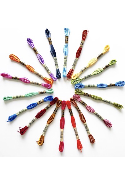 Dmc Muline Etamin Kanaviçe Goblen İplik Seti - Ebruli İplikler Dmc Muline Etamin Kanaviçe Goblen İplik Seti - Ebruli İplikler