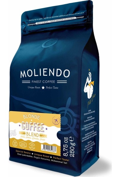 Moliendo Finest Coffee Moliendo Blonde Coffee Blend Çekirdek Kahve 1000 g Moliendo Finest Coffee Moliendo Blonde Coffee Blend Çekirdek Kahve 1000 g