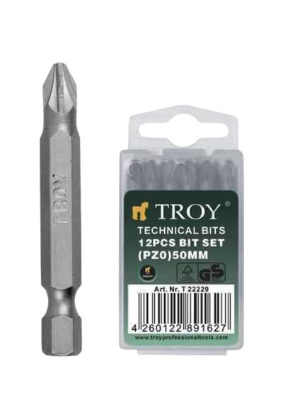 Troy 22232 Bits Uç Seti (PZ3X50mm, 12' li
