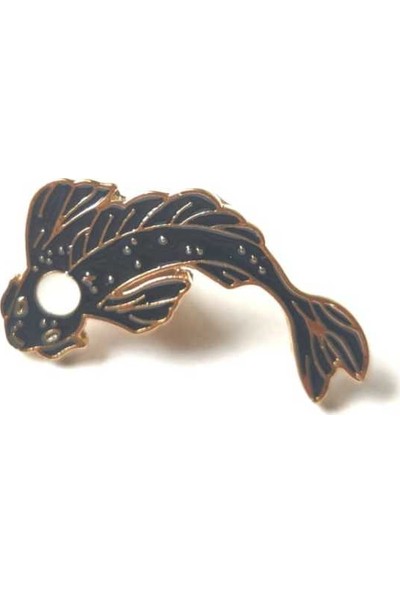 Muyoso Siyah Balık Broş Muyoso Siyah Balık Broş
