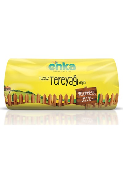 Enka Süt Geleneksel Pastörize Tereyağı Tuzsuz Rulo 1 kg Enka Süt Geleneksel Pastörize Tereyağı Tuzsuz Rulo 1 kg