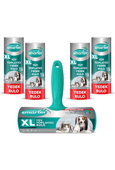 Smarter Xl Tüy Toplayıcı Rulo + 4 Yedek Rulo