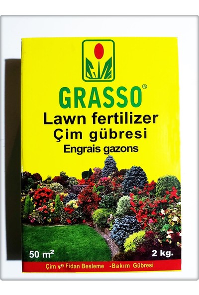 ÇİM TOHUMCULUK Çim Gübresi (Grasso)-2 kg (50 M²)