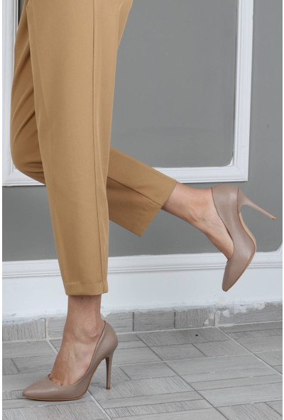 Modabuymus Vizon Renk Yüksek Topuklu Stiletto Kadın Ayakkabı - Lapita Modabuymus Vizon Renk Yüksek Topuklu Stiletto Kadın Ayakkabı - Lapita