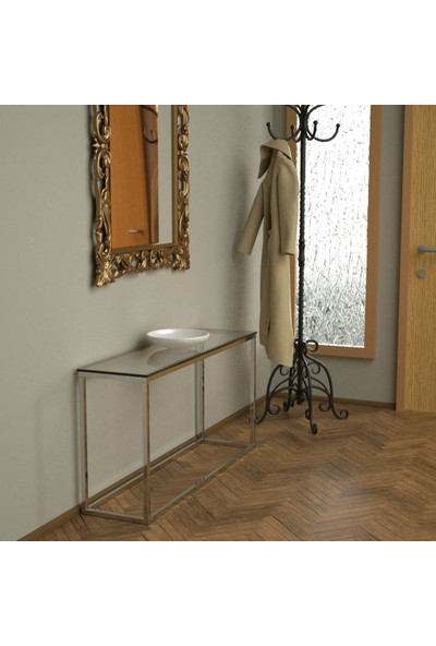 Evka Potrica Dresuar - Paslanmaz Ayak Şeffaf Cam Tabla