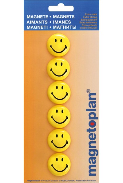 Magnetoplan Smiley Miknatis 30 Mm 6 Adet