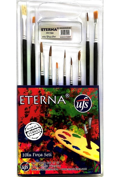 Samur Eterna Yağlı Boya Suluboya Akrilik Boya Fırça Seti 10'lu Samur Eterna Yağlı Boya Suluboya Akrilik Boya Fırça Seti 10'lu