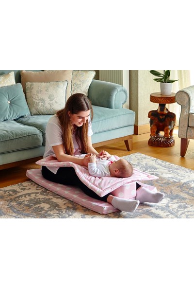 Babyjem Bebe Pışpış Yatağı Pembe Puan Babyjem Bebe Pışpış Yatağı Pembe Puan