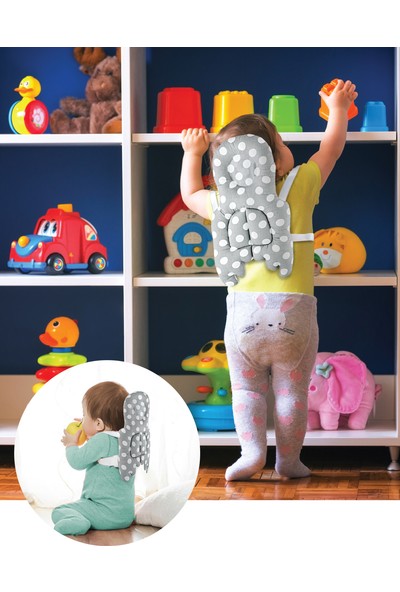 Babyjem Bebek Melek Kanadı Koruma Yastığı Gri Puan
