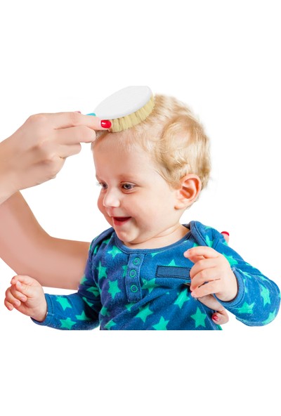 Babyjem Fırça Tarak Seti Doğal Kıl Mavi