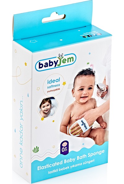 Babyjem Lastikli Bebek Yıkama Süngeri Babyjem Lastikli Bebek Yıkama Süngeri