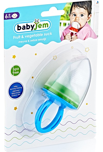 Babyjem Meyve Sebze Emziği Mavı Babyjem Meyve Sebze Emziği Mavı